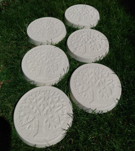 White Tree-Of-Life Stepping Stones - (Pack of 6)