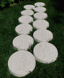 White Tree-Of-Life Stepping Stones - (Pack of 6)