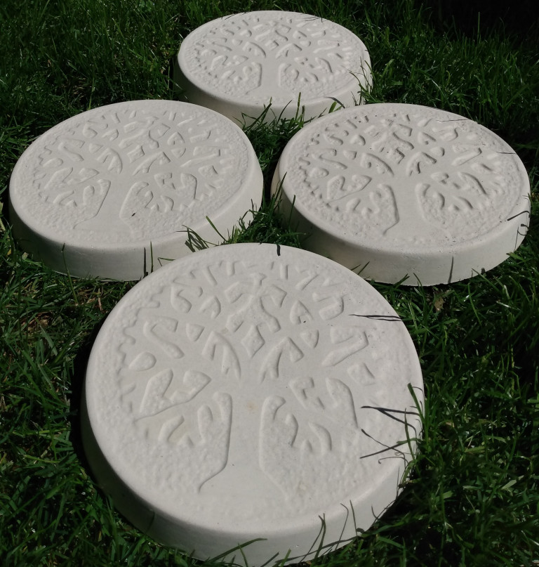 White Tree-Of-Life Stepping Stones - (Pack of 6)